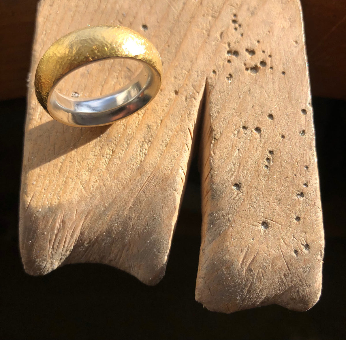Rich Textured Ring, Yellow Gold Vermeil – Amanda Doughty Jewellery